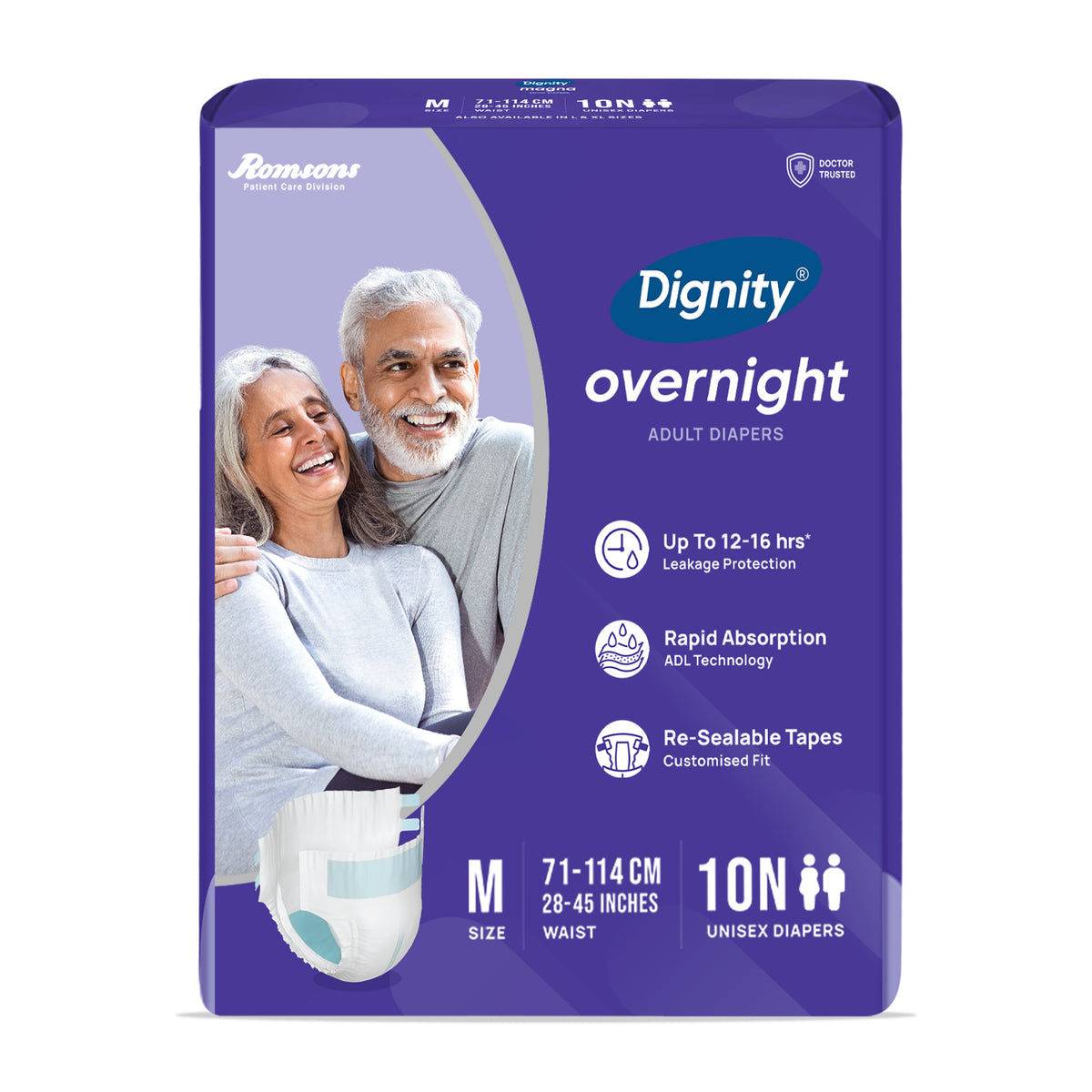 Dignity Overnight Adult Diapers With Comfit Mask ( Tape Style ...