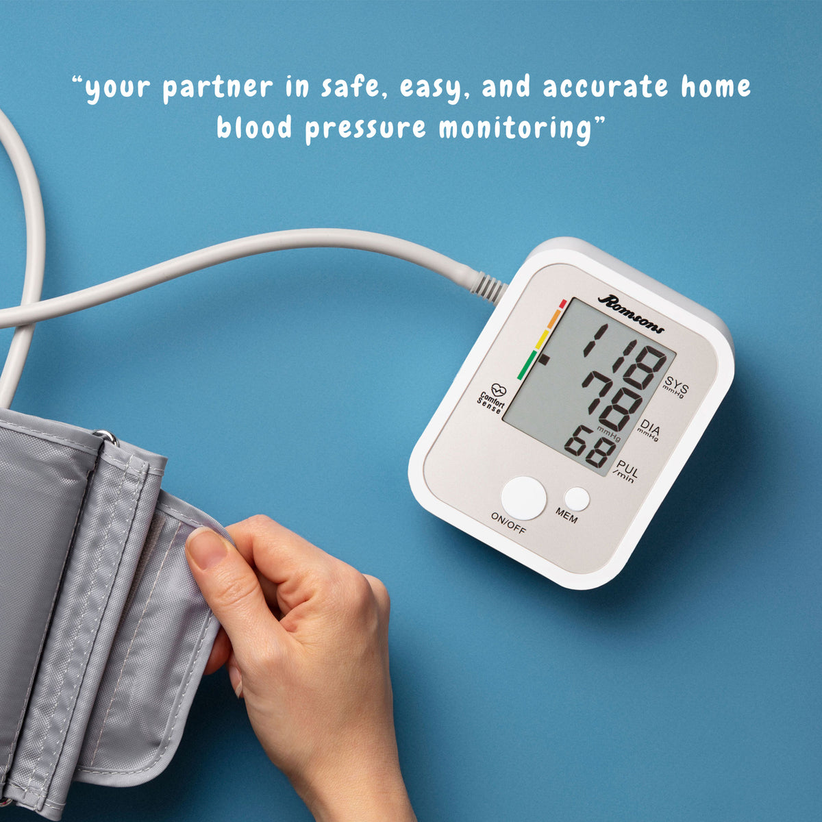 ROMSONS BP-10 AUTOMATIC DIGITAL BLOOD PRESSURE MONITOR (White) – romsons.in
